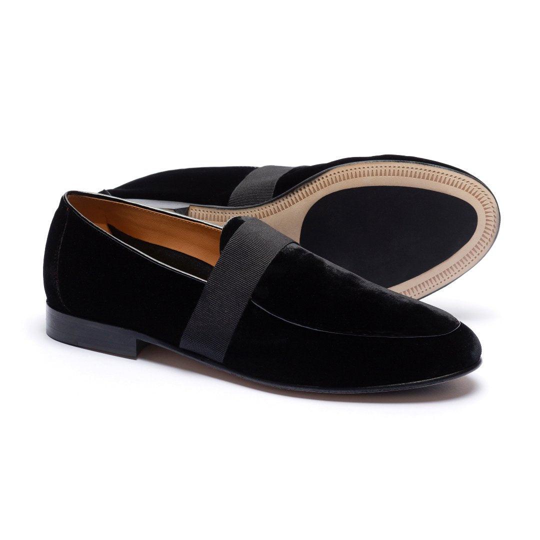 Men's Black Como Velvet Slipper II
