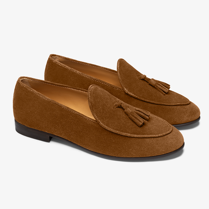 Men's Chestnut Suede Tassel Loafer Sale price $448.00 USD