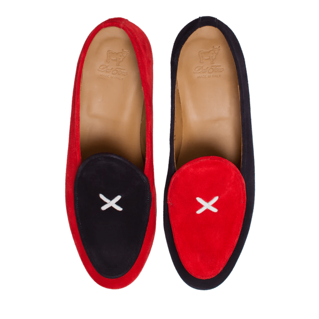 Red & Blue Color Block Milano Loafer